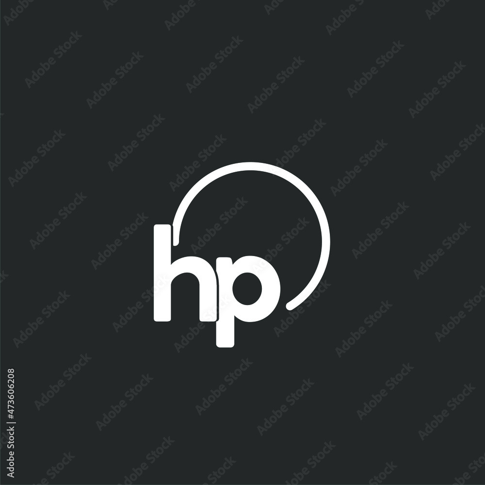 HP initial logo with rounded circle Stock Vector | Adobe Stock