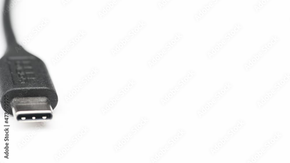 Close up comparison of USB type A type B type C mini micro USB ...