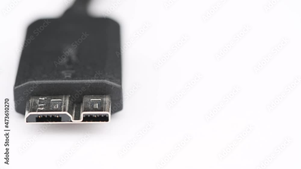 Close up comparison of USB type A type B type C mini micro USB ...