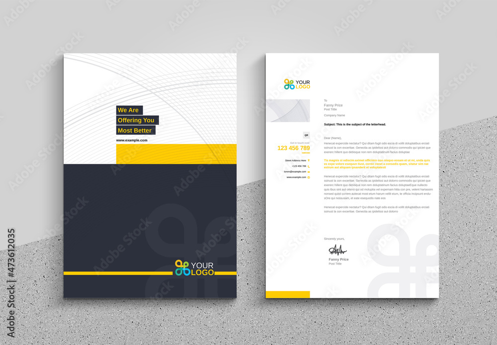 Letterhead Template Stock Template | Adobe Stock