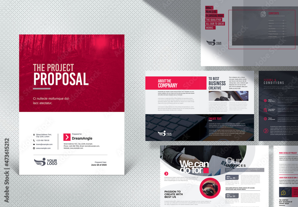Corporate Project Proposal Stock Template | Adobe Stock