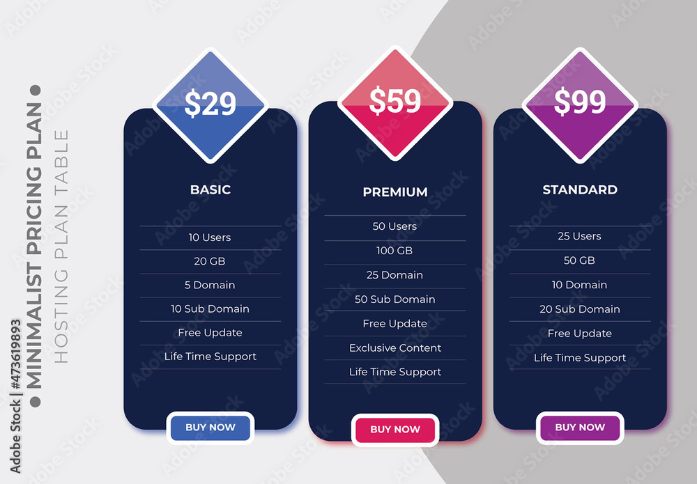 Price Table New Design Stock Template | Adobe Stock