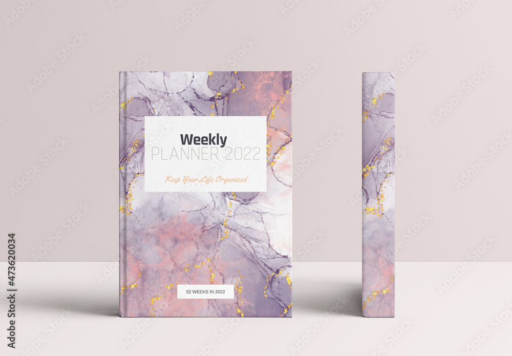 Weekly Planner Book 2022 Layout Stock Template | Adobe Stock