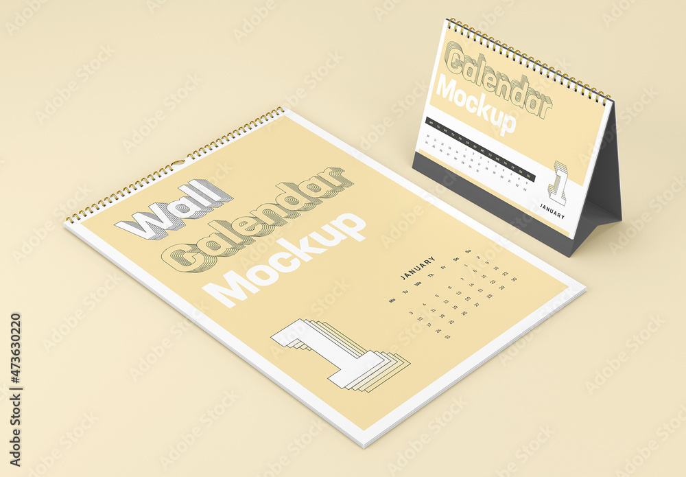 Calendar Mockup Stock Template | Adobe Stock