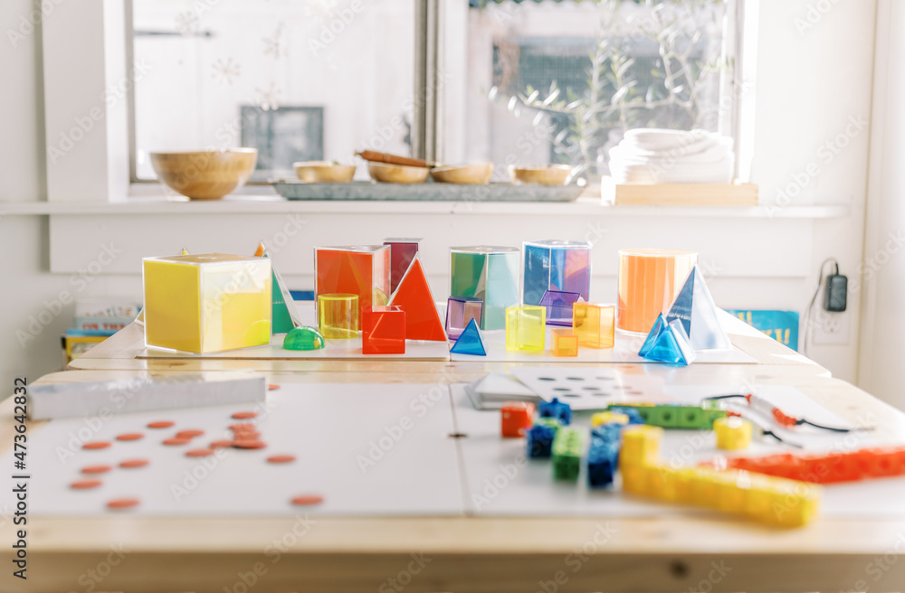 geometry education for homeschool preschool math Stock Photo | Adobe Stock