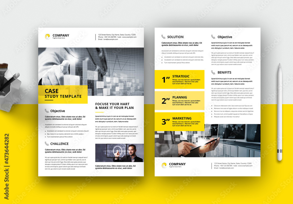Creative Case Study Stock Template | Adobe Stock