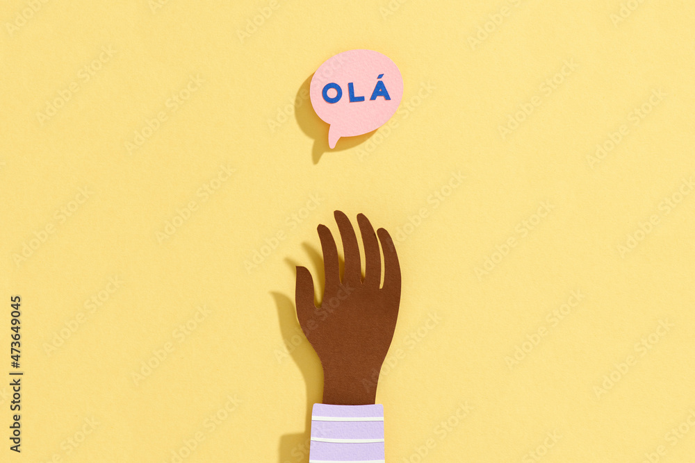 Speech Bubble with the Word 'Ola' Stock Photo | Adobe Stock
