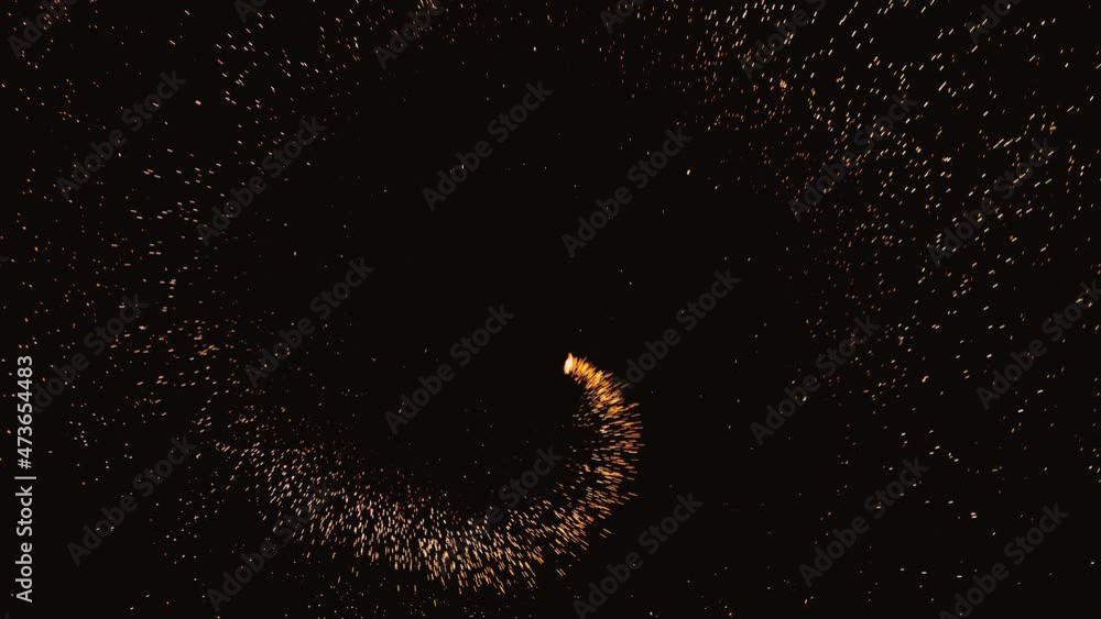 Fire sparks rising up, can be used for overlay for your project. 4K of ...