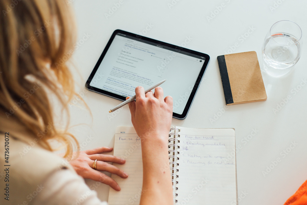 Taking notes Stock Photo | Adobe Stock