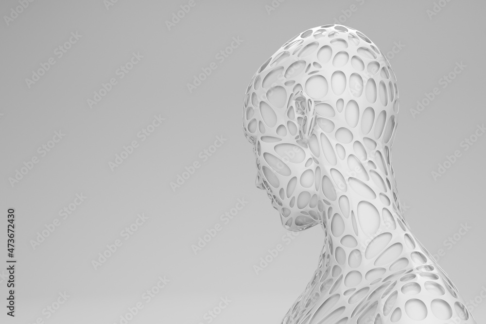 humanoid robot mesh Stock Photo | Adobe Stock