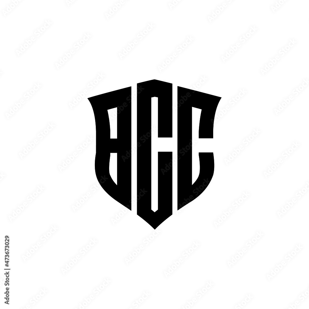 BCC letter logo design with white background in illustrator, vector ...