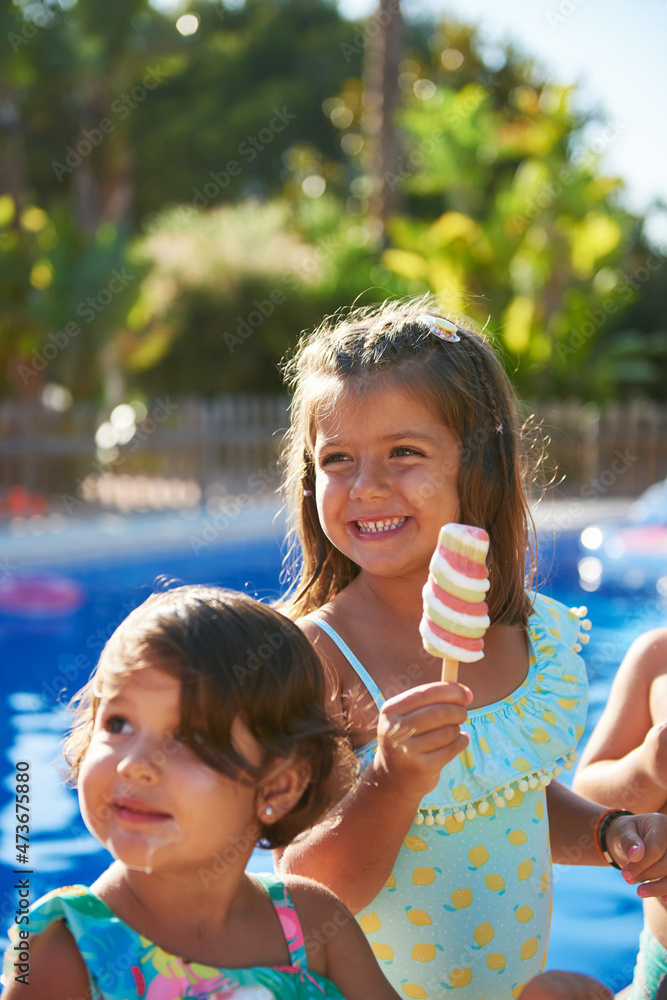 Summer in the swimming pool Stock Photo | Adobe Stock