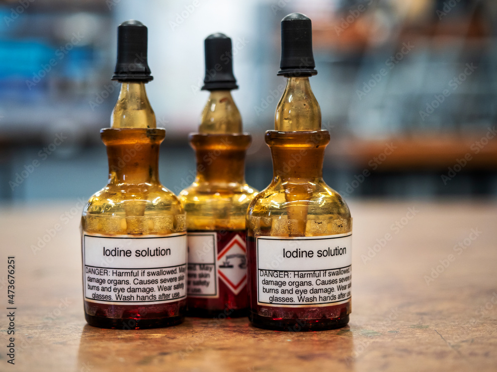 Iodine dropper bottle Stock Photo | Adobe Stock