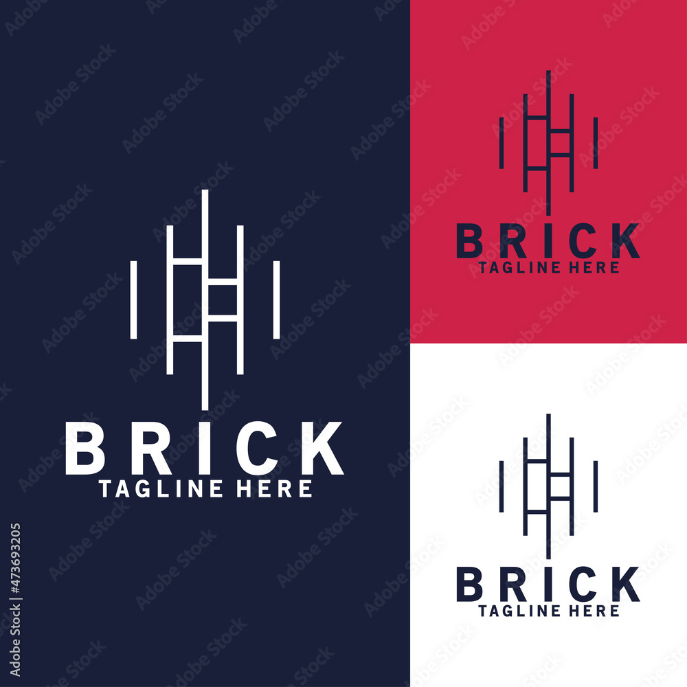 brick wall logo Stock Vector | Adobe Stock