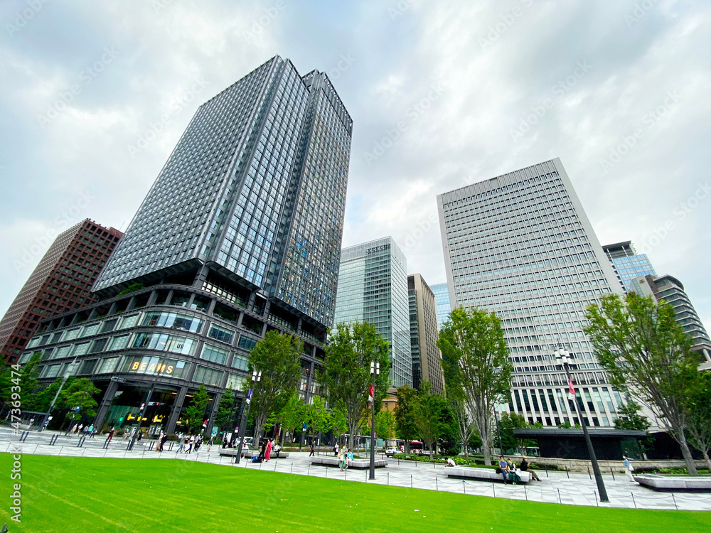 Marunouchi building and Shin Marunouchi building in Tokyo, Japan Stock ...