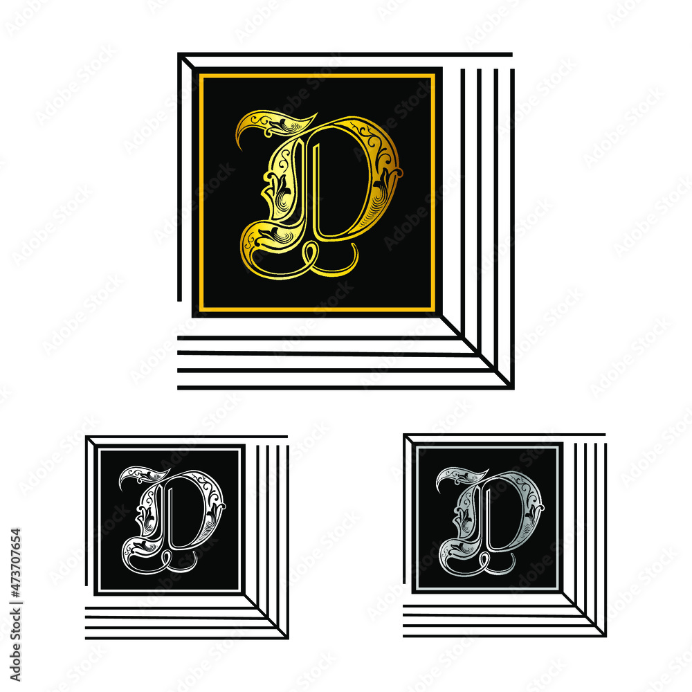 letter D logo. minimal design concept, font logo design. Stock Vector ...