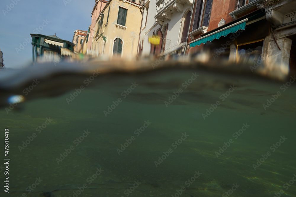 Sinking Venice islands disappear underwater, global warming Stock Photo ...