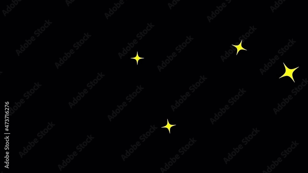 Twinkle stars with alpha channel.Stars in night animation background ...