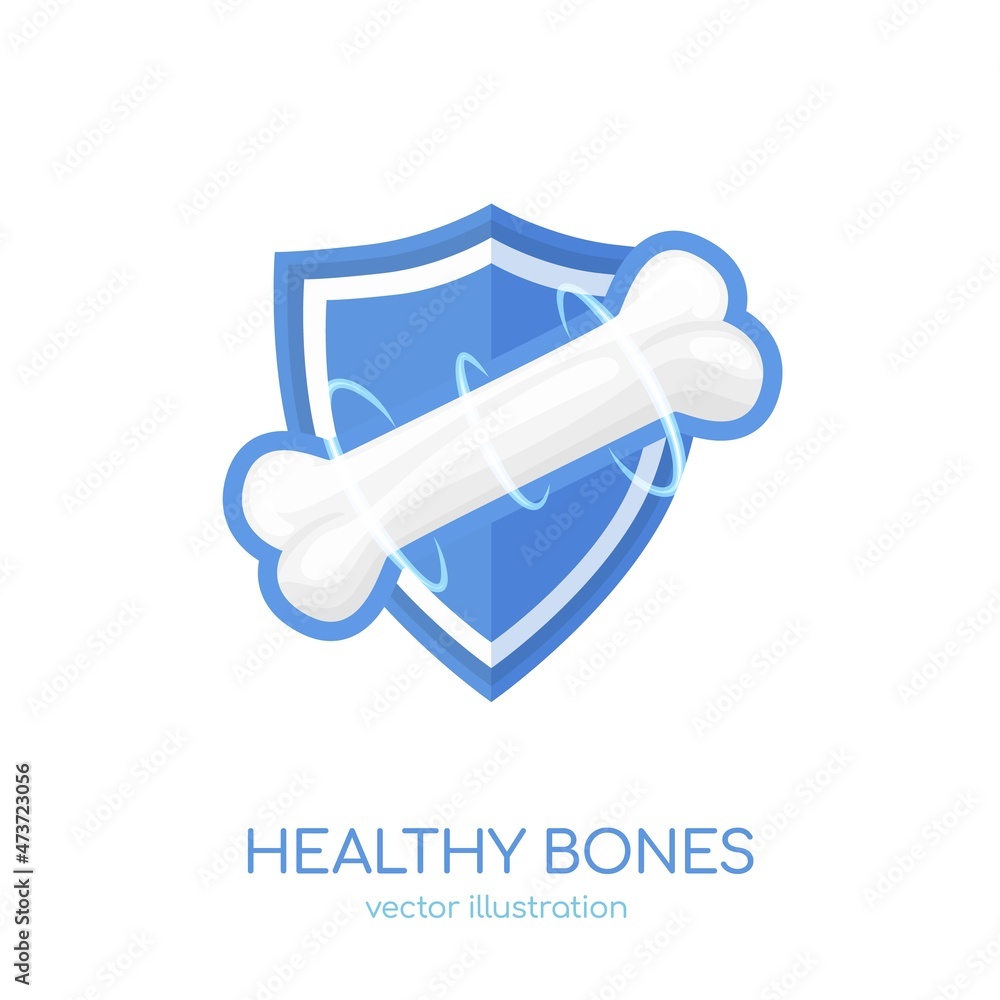 Healthy bone icon. Bones strength pictogram. Medical, healthcare sign ...
