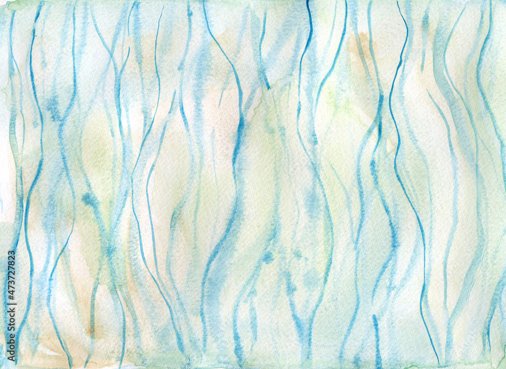 Blue watercolor lines Stock Photo | Adobe Stock