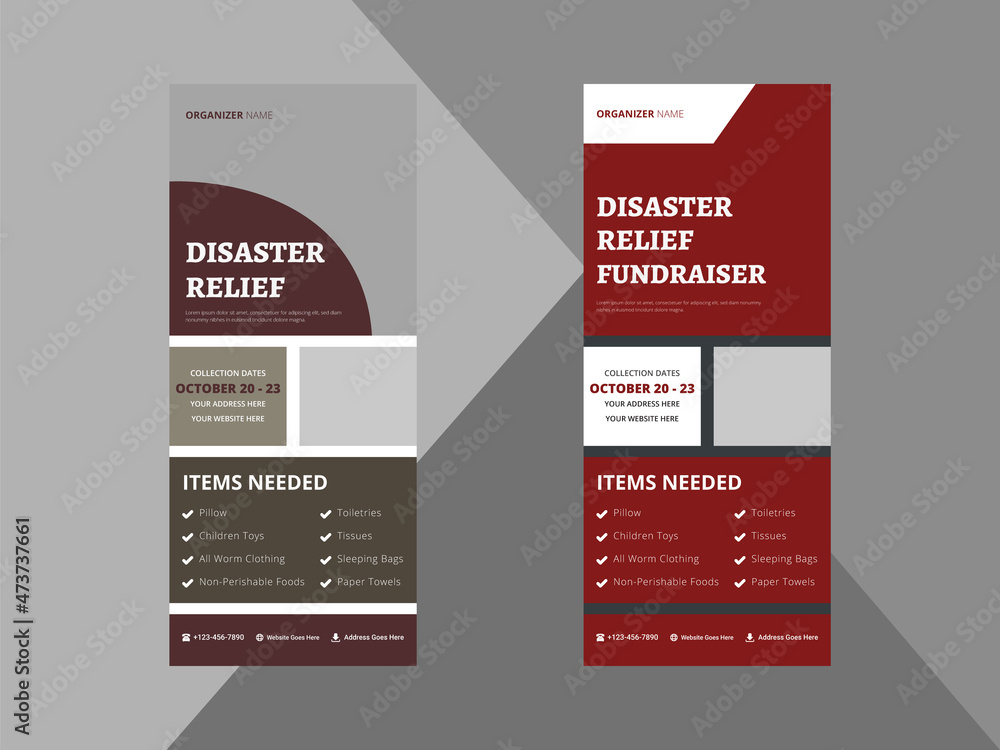 disaster relief roll up banner design template. charity relief poster ...