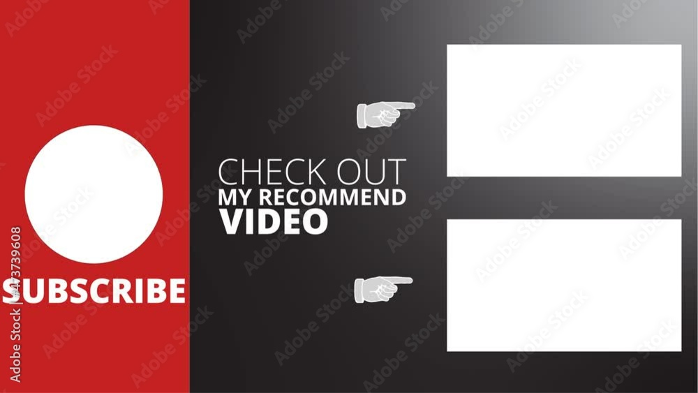 Animasi footage youtube end screen 4k background merah, hitam dan abu ...