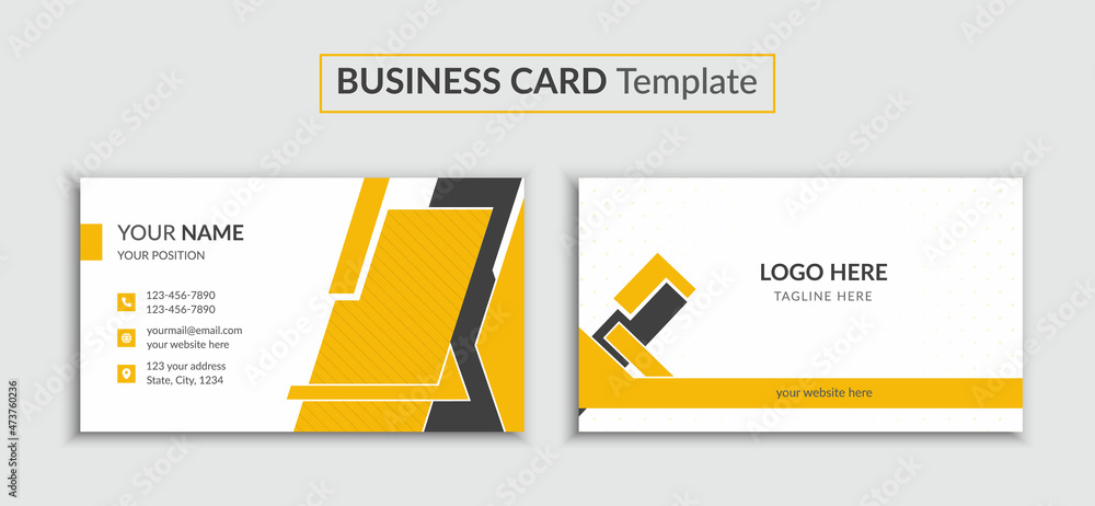 Double-Sided Business Card Or Name Card Design Template Stock Vector ...