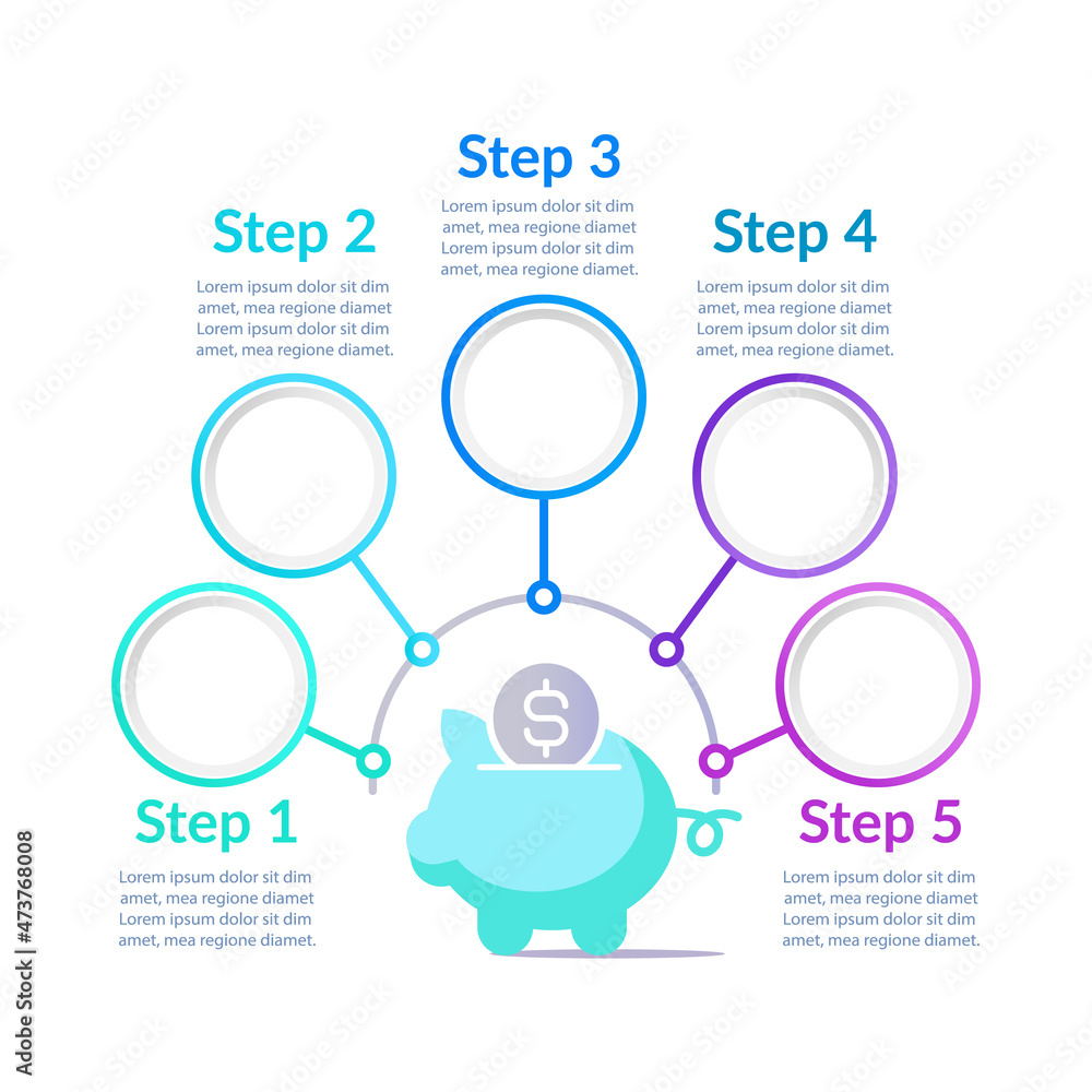Taxes payment and finance infographic chart design template. Abstract ...