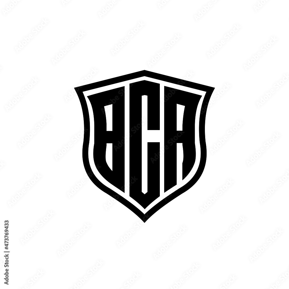 BCA letter logo design with white background in illustrator, vector ...