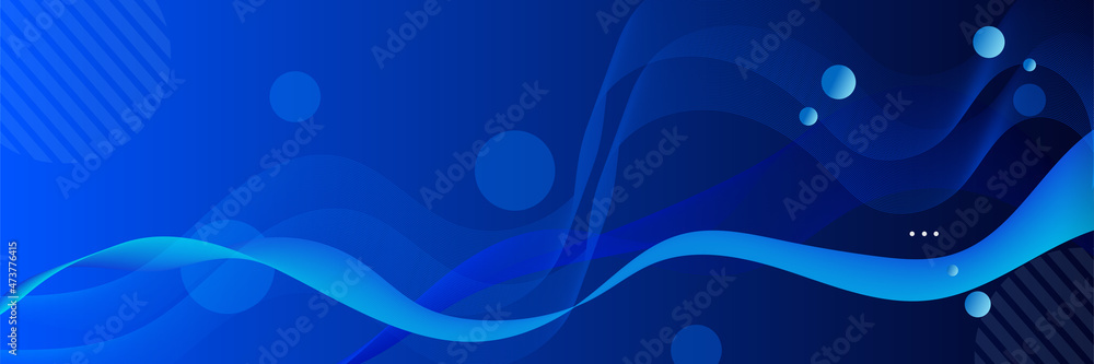 Blue abstract banner background. Stock Vector | Adobe Stock
