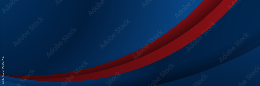 Modern blue and red banner background with waves Stock Vector | Adobe Stock