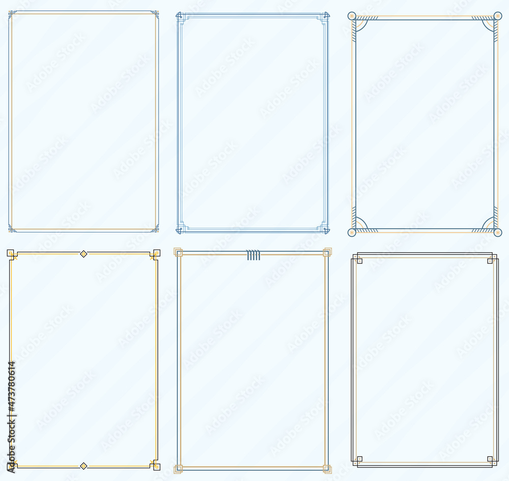 Premium Border Line A4 Size - Stock Vector Stock Vector | Adobe Stock