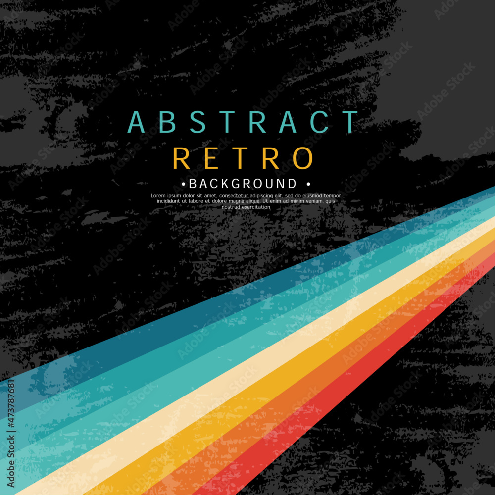 Rainbow retro stripes. Vintage striped background. Grunge texture ...