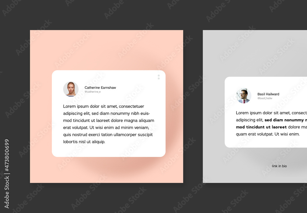 Screen of Post for Various Social Media Platforms Stock Template ...