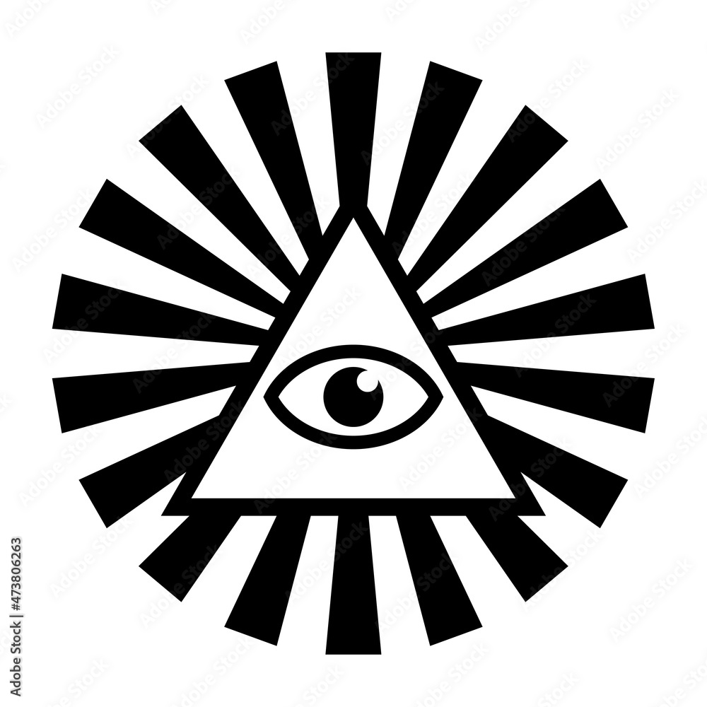 All seeing eye symbol. Eye of Providence. Masonic symbol. All seeing ...