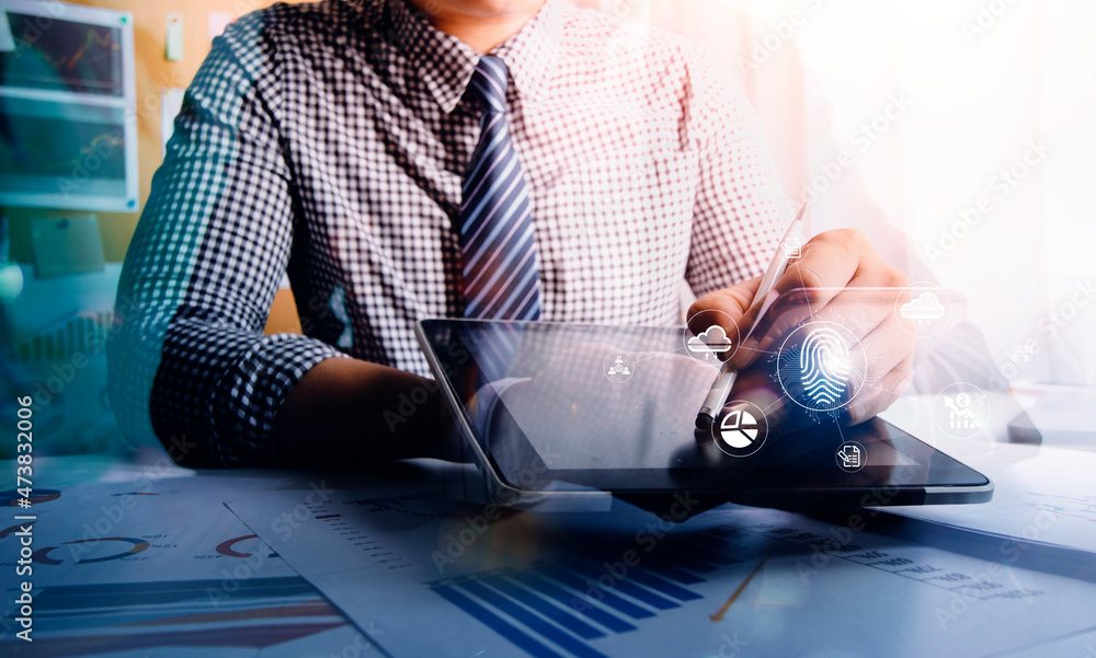 Fingerprint Biometric Digital Scan Technology. Graphic interface ...