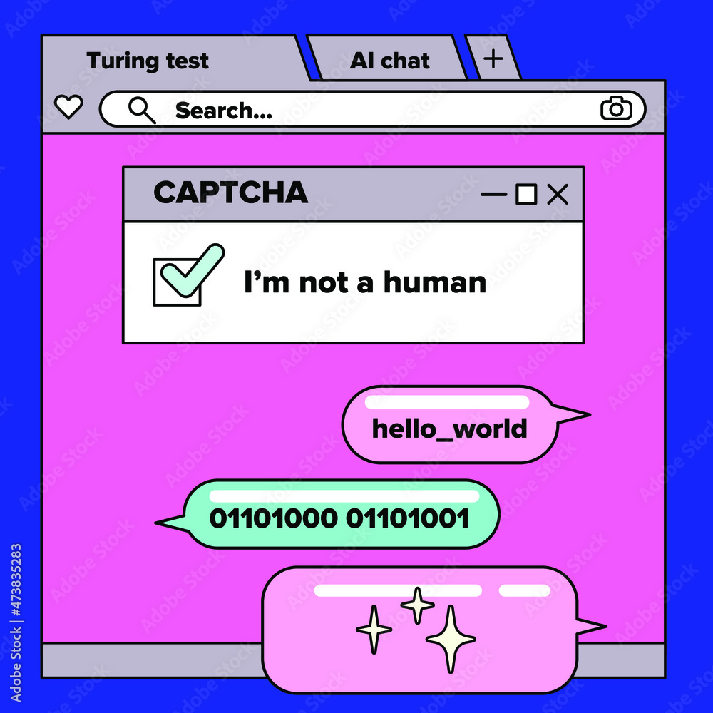 Retrowave style operating system with message boxes and folders ...