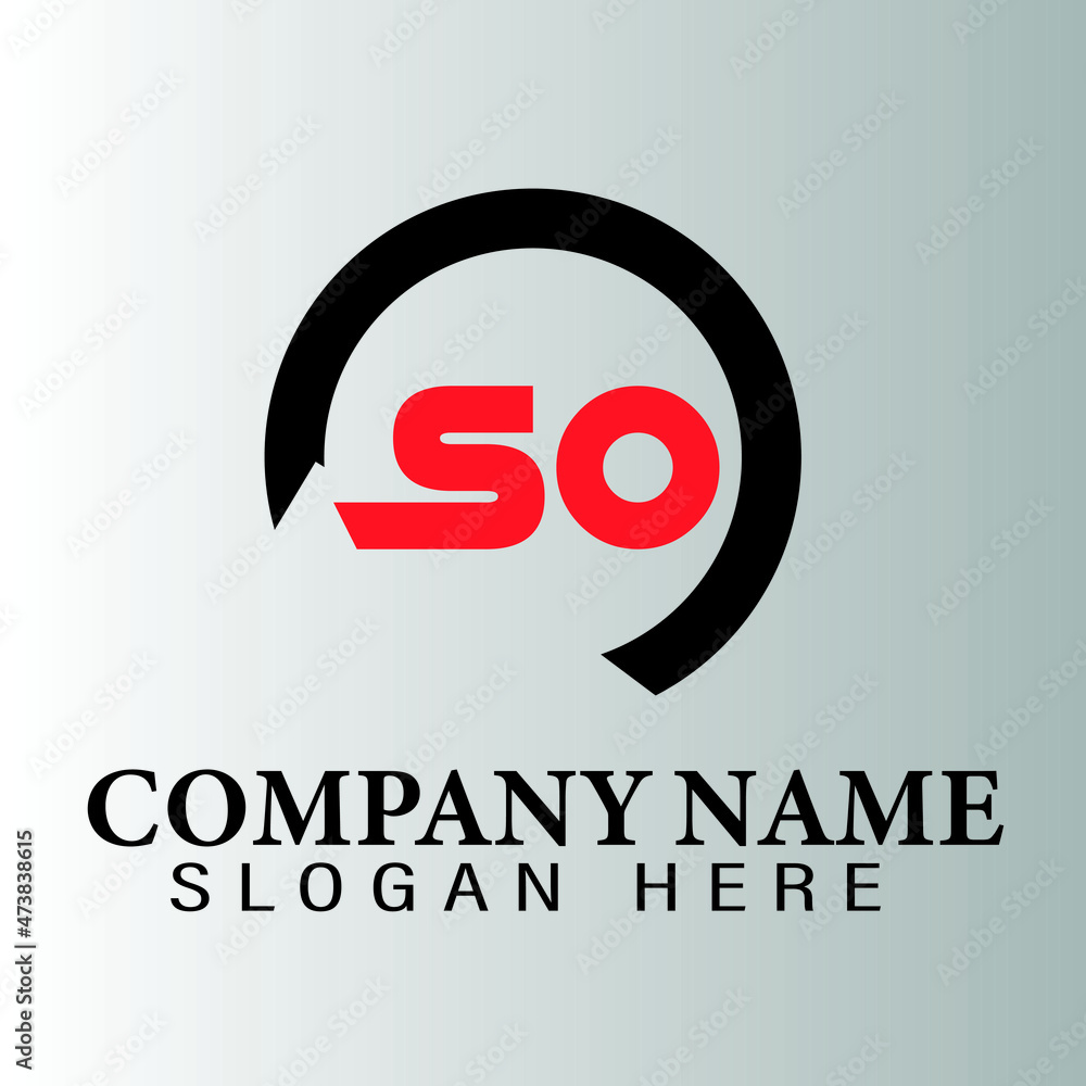 logo for company. SO S O Letter Modern Logo Design with Swoosh Cutting ...
