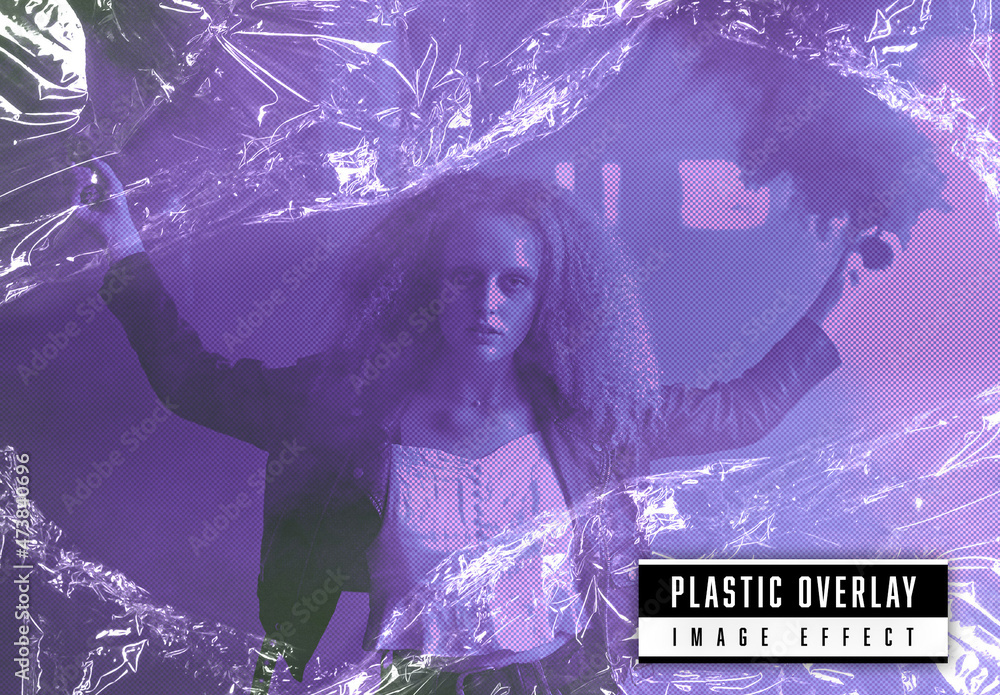 Plastic Overlay Image Effect Stock Template | Adobe Stock