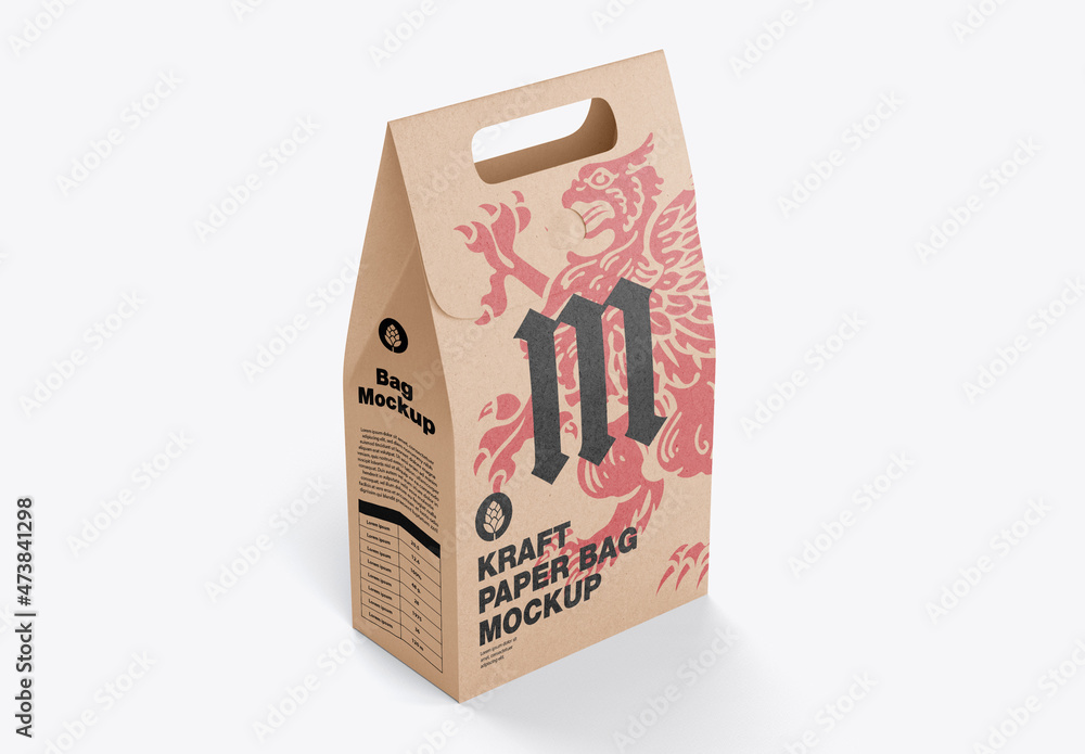 Kraft Paper Bag Mockup Stock Template | Adobe Stock