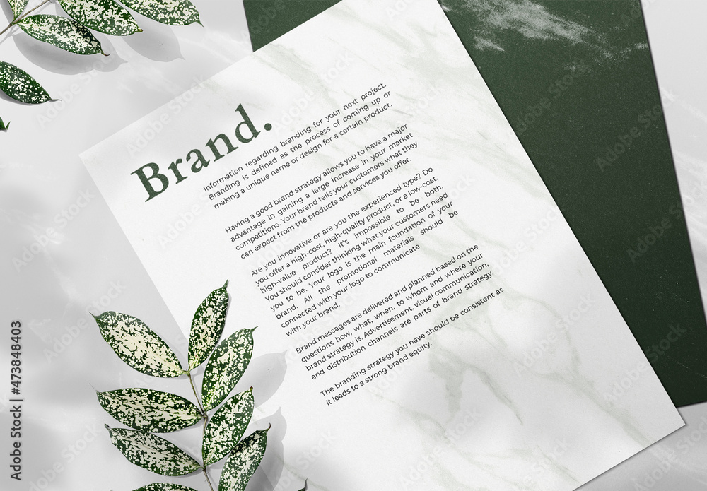 Editable Paper Document Mockup Stock Template | Adobe Stock