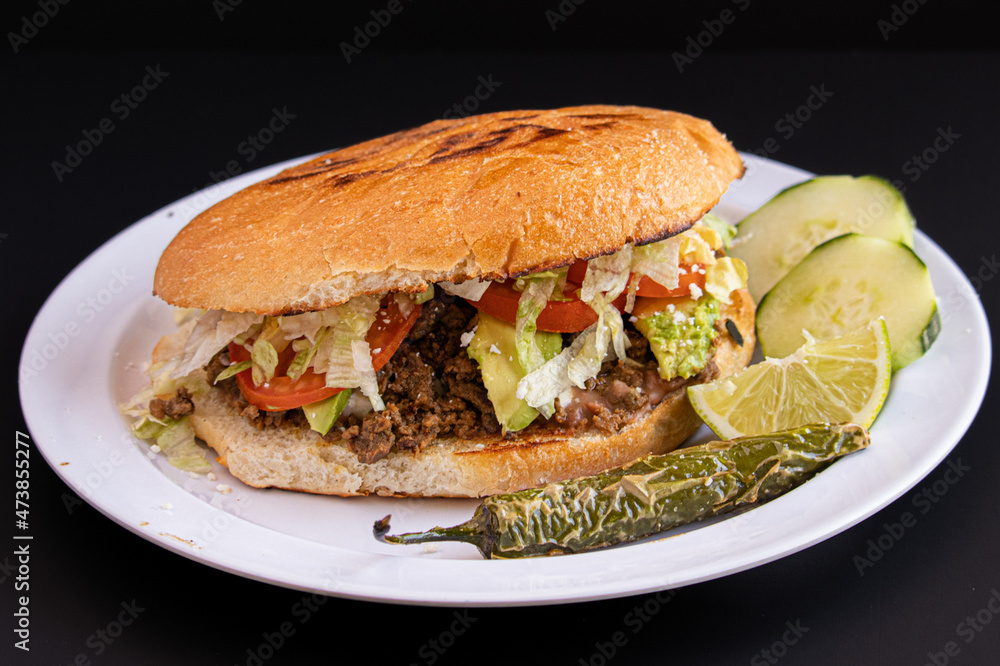 Torta De Asada Mexicana