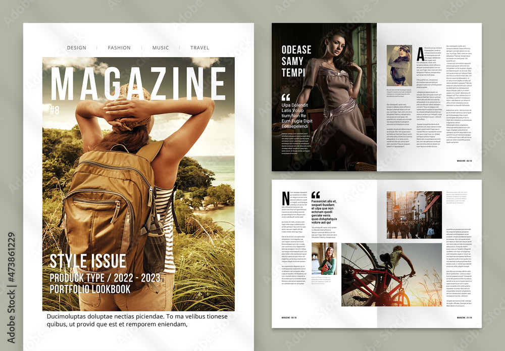 Magazine Layout Stock Template | Adobe Stock