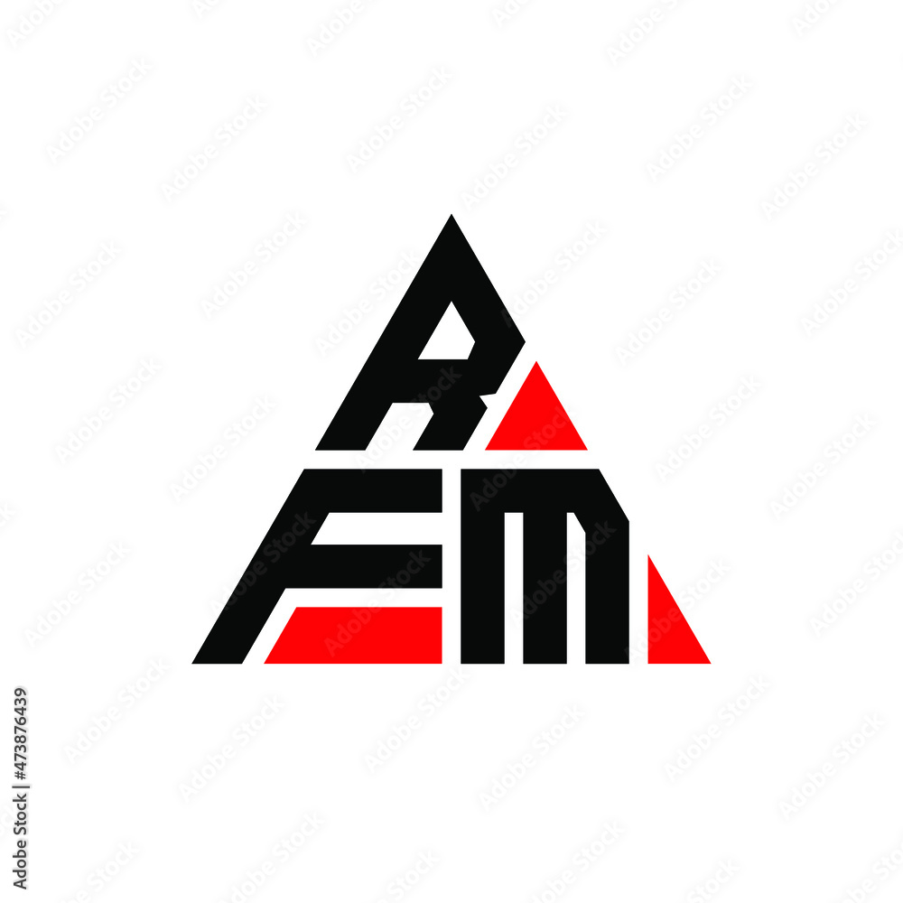 RFM triangle letter logo design with triangle shape. RFM triangle logo ...