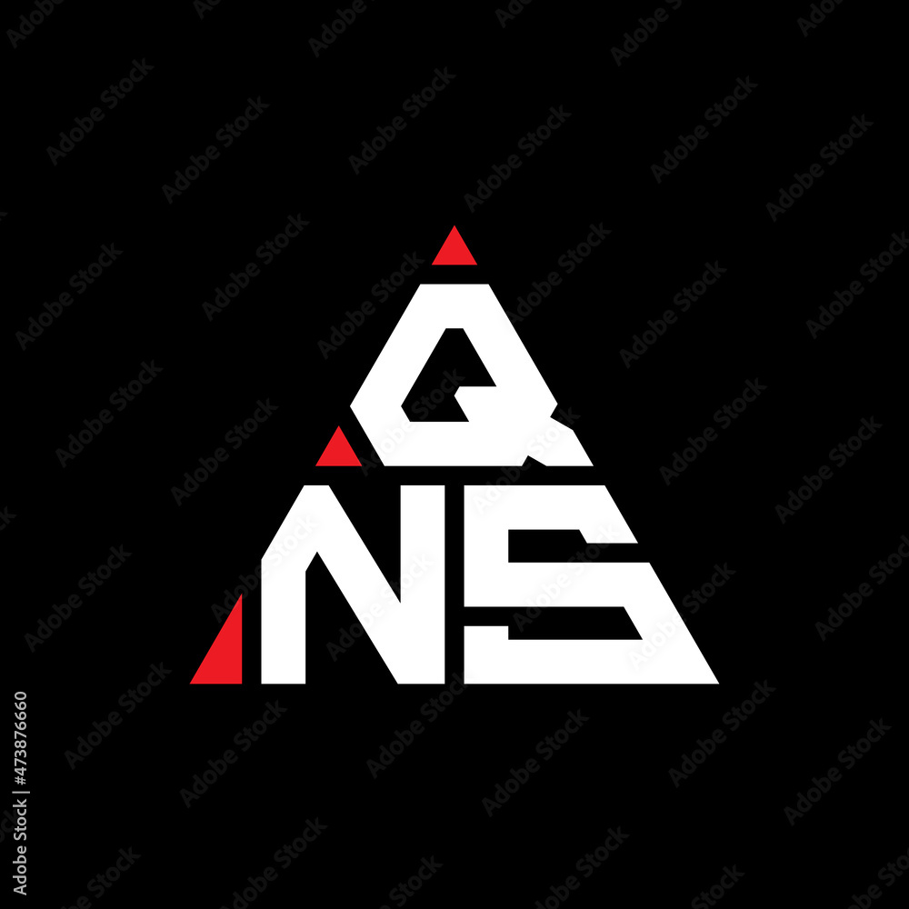 QNS triangle letter logo design with triangle shape. QNS triangle logo ...