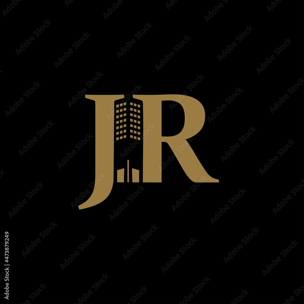 Initial Letter JR Building Logo, Property Logo, Real Estate Logo Stock ...