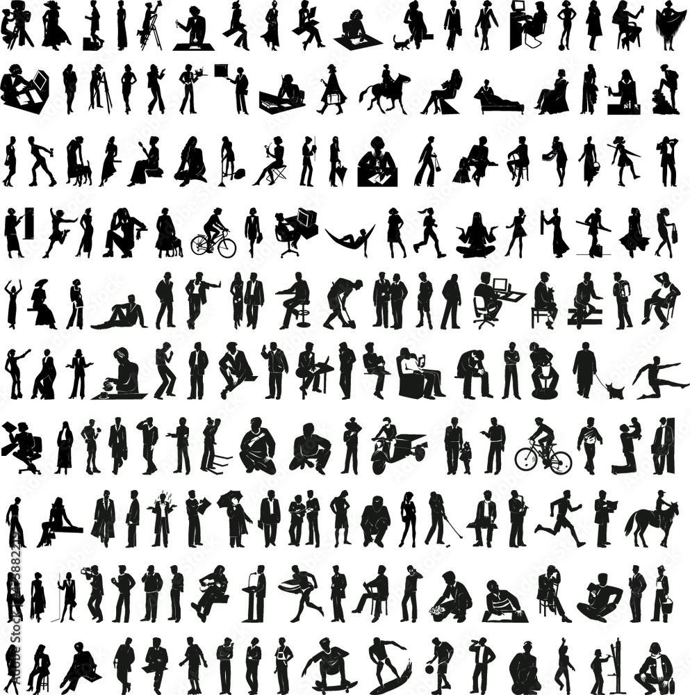 Vector collection of realistic people Stock Vector | Adobe Stock