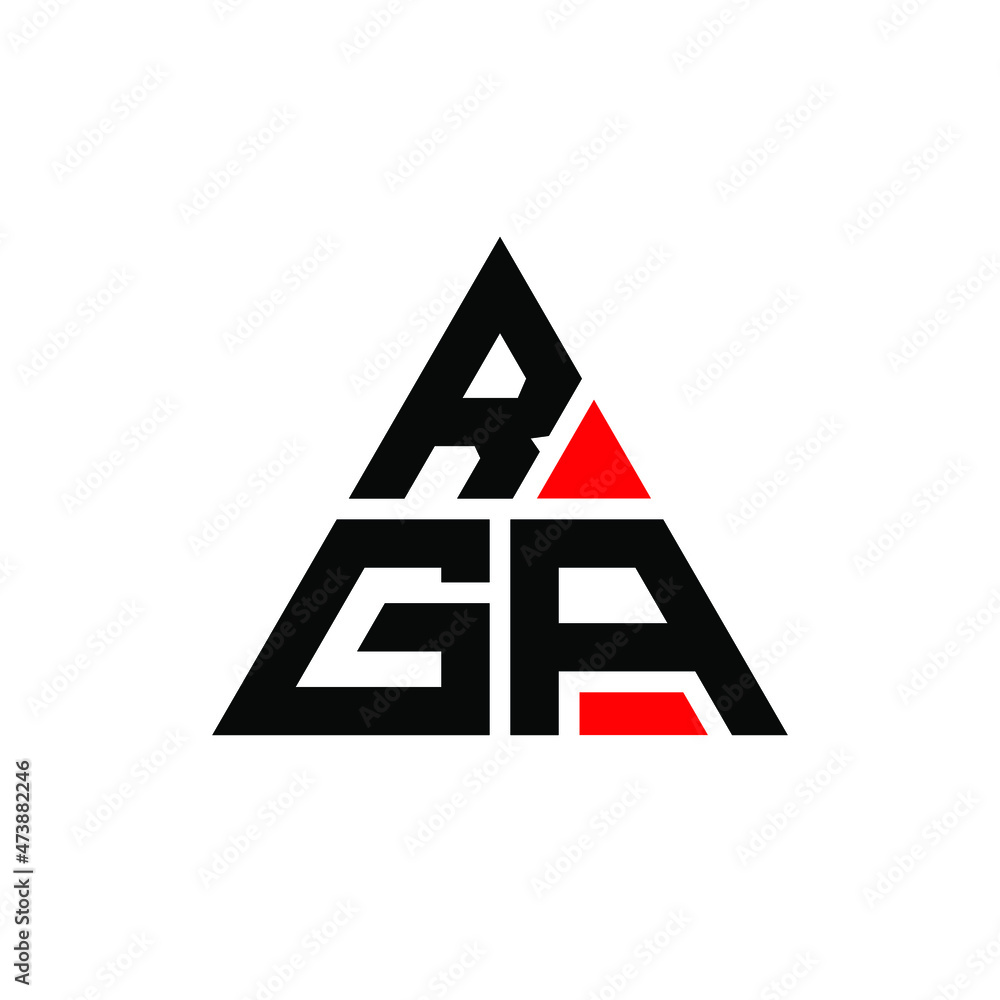 RGA triangle letter logo design with triangle shape. RGA triangle logo ...