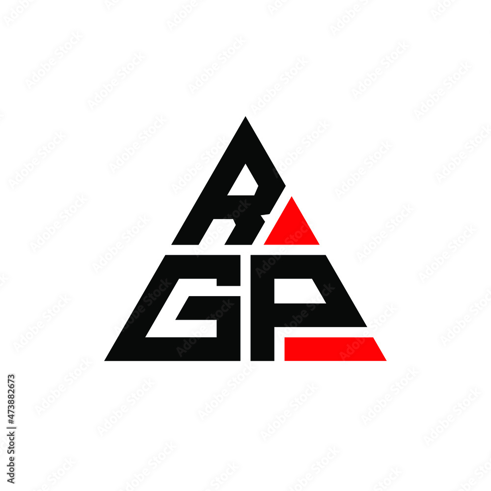 RGP triangle letter logo design with triangle shape. RGP triangle logo ...