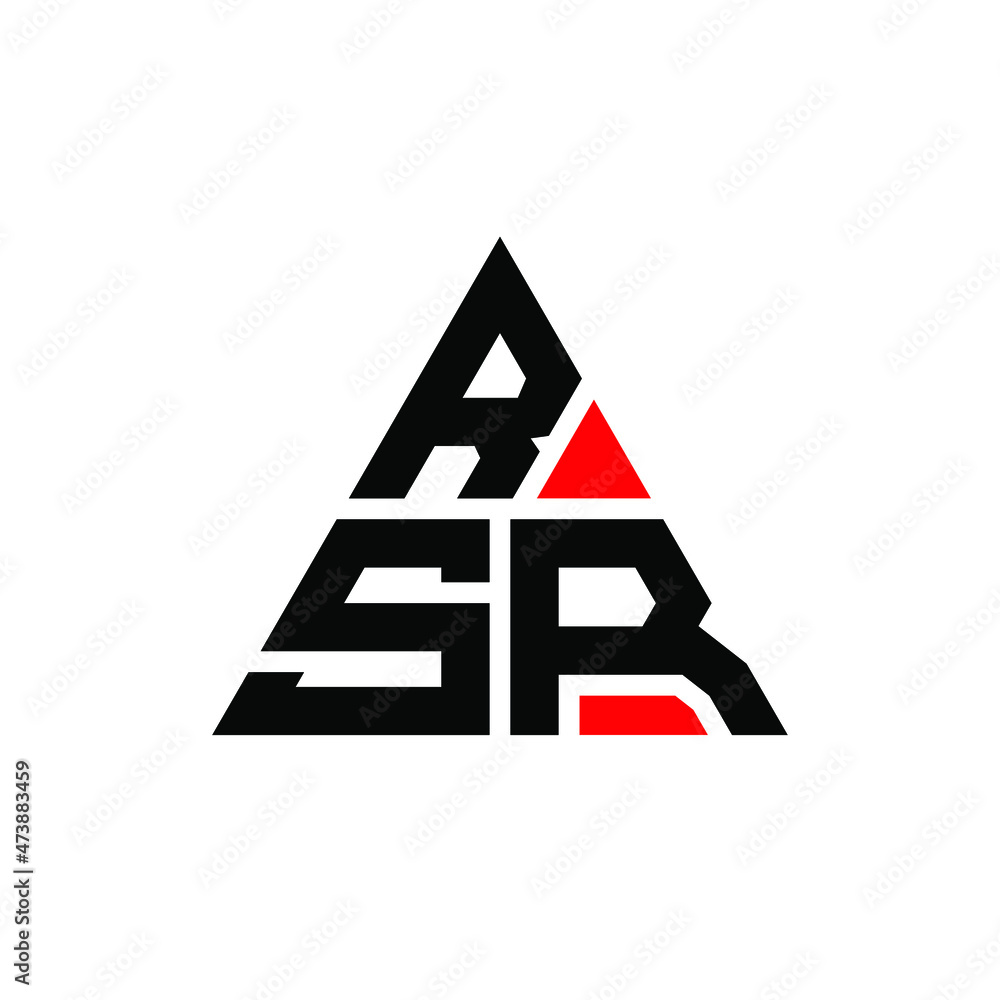 RSR triangle letter logo design with triangle shape. RSR triangle logo ...